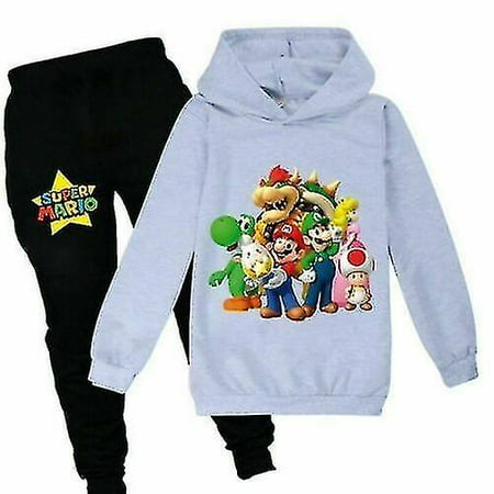 Super Mario Hoodie Top Pants Set Kids Boys Girls Sportswear Jogging ...