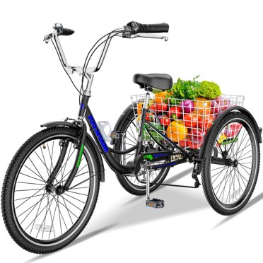 MOONCOOL Adult Tricycles, Single Speed Three Wheel Bike for Adults, 24 ...