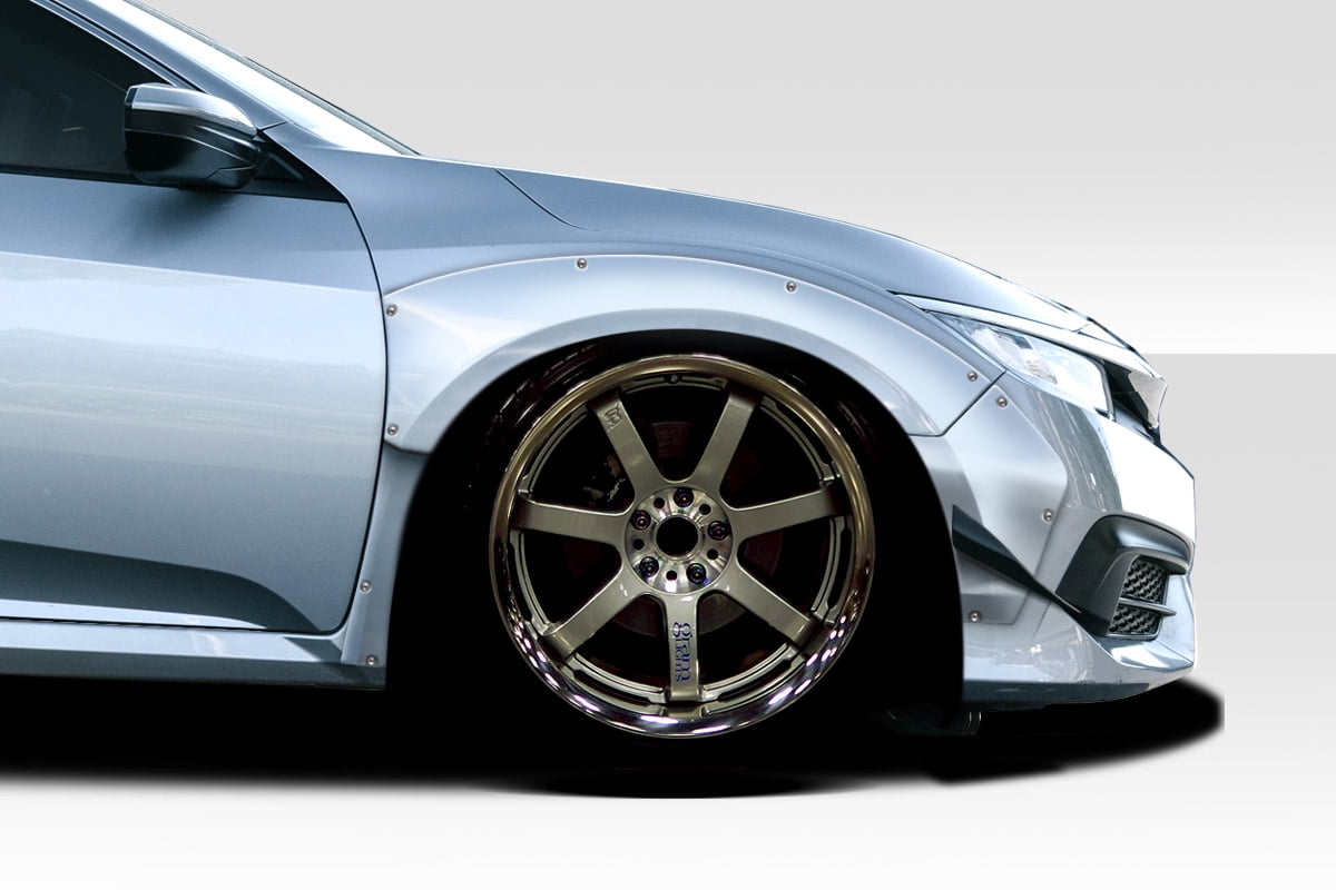 2016-2021 Honda Civic 4DR Duraflex RBT Widebody Look Front Fenders - 6 ...