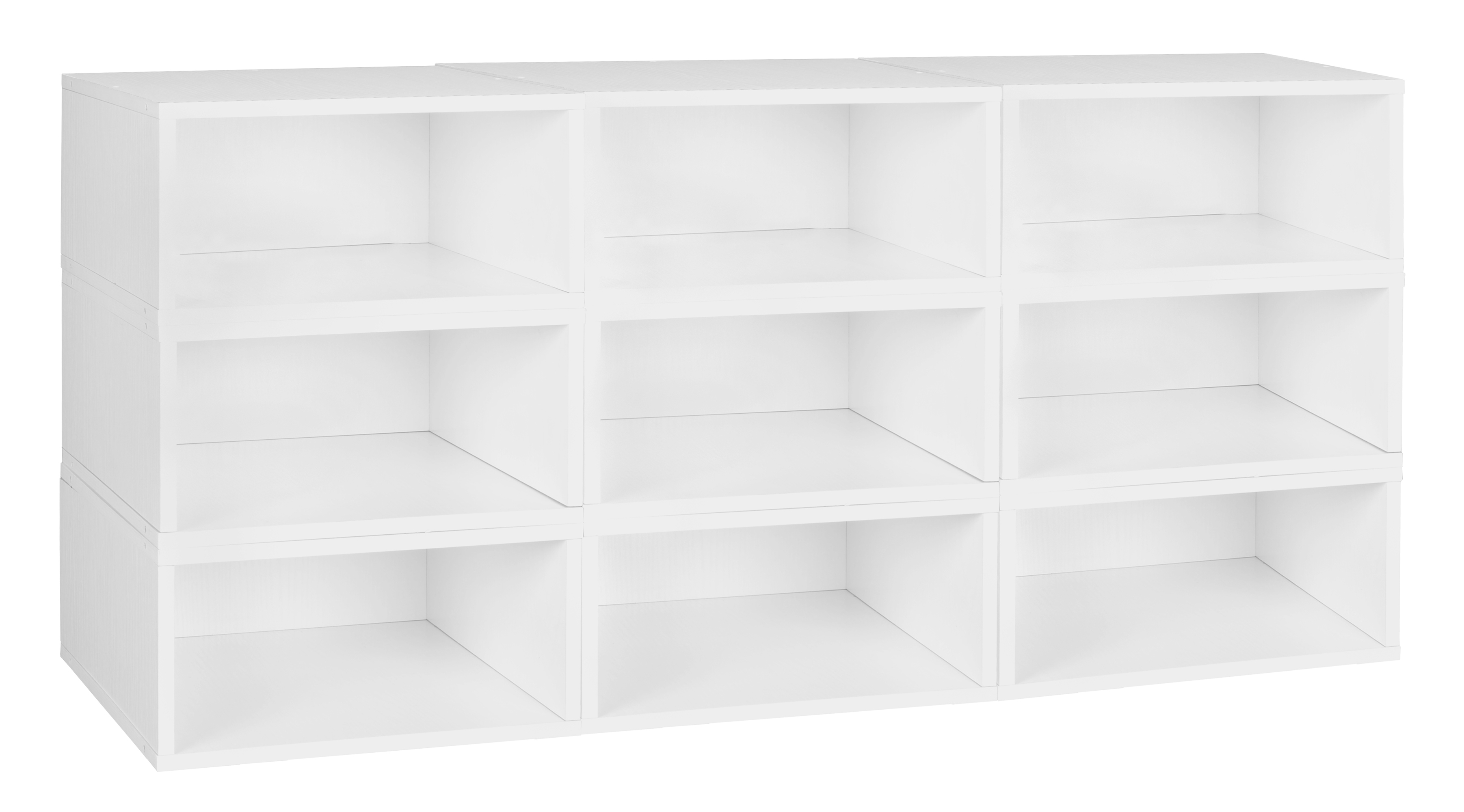 Niche Cubo Storage Set- 9 Half Size Cubes- White Wood Grain - Walmart.com