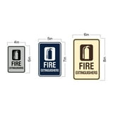 Signs ByLITA Portrait Round Fire Extinguishers Sign (Black) - Large ...