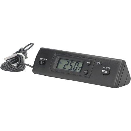 Temperature Gauge, Portable Clock Display Digital Thermometer for Fish ...