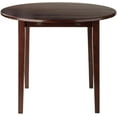 Walnut Small Round Drop Leaf Table – Extendable Folding Dining Table ...