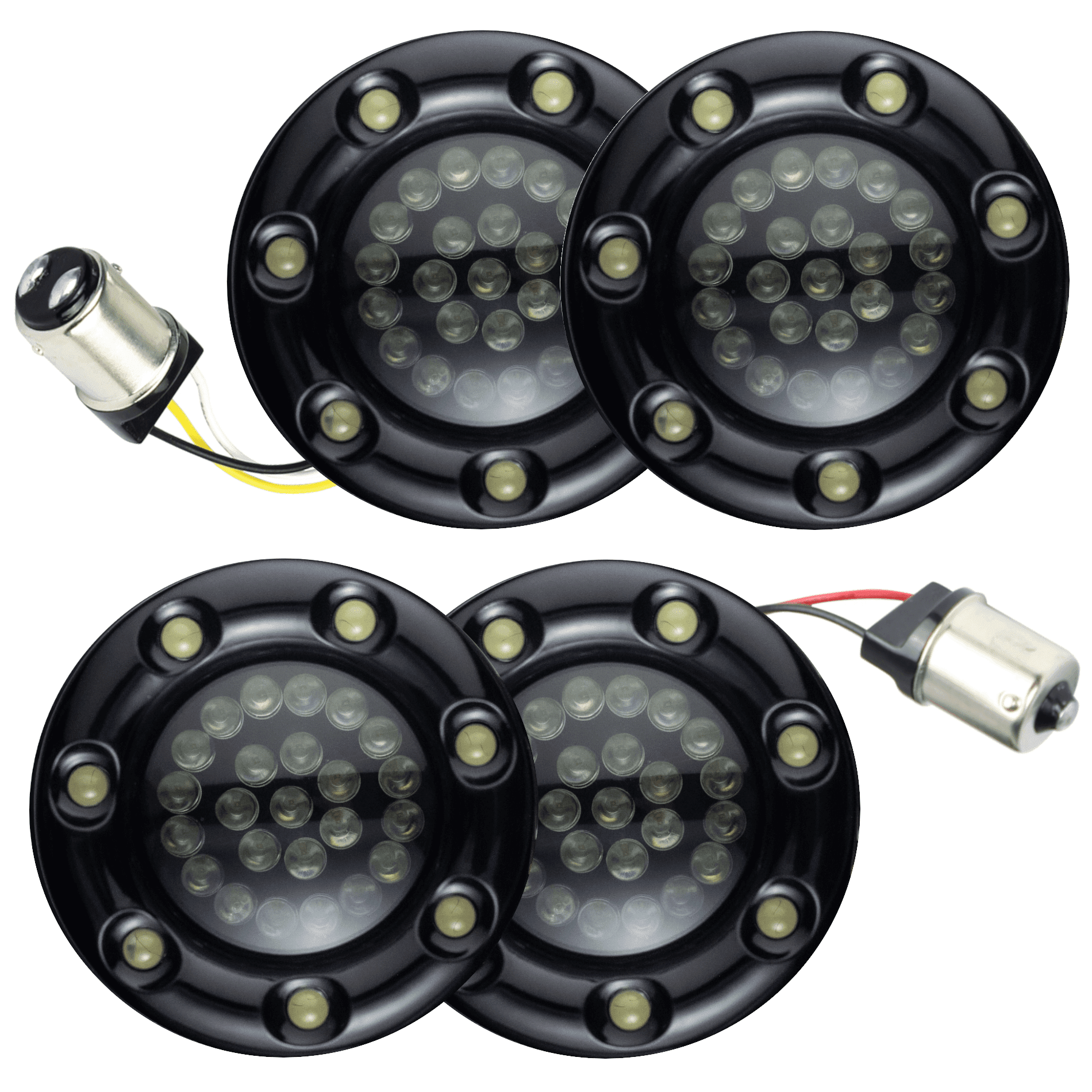 Eagle Lights 2” Infinity Beam Front and Rear (1156) LED Turn Signal Kit ...