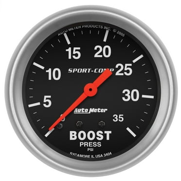 AutoMeter 3302 Sport-Comp Mechanical Boost Gauge - Walmart.com