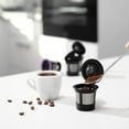 4 Black Reusable K Cups for Keurig Coffee Makers - BPA Free Refillable ...
