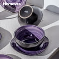 HomeVss Stoneware Square 16pc Dinnerware Set, Inside Spinwash Swirl ...