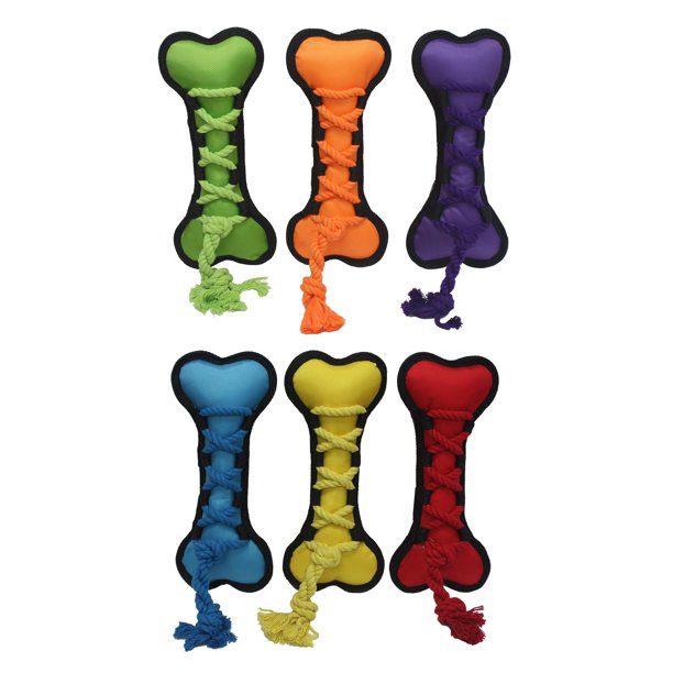 MultiPet Cross Ropes Dog Bone Toy, 11.5", Assorted Colors - Walmart.com