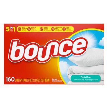 Bounce Fabric Softener Sheets, Fresh Linen, 160 Count - Walmart.com