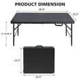 KLB Sport 2 Pack 4ft Adjustable Height Foldable Plastic Tables ...