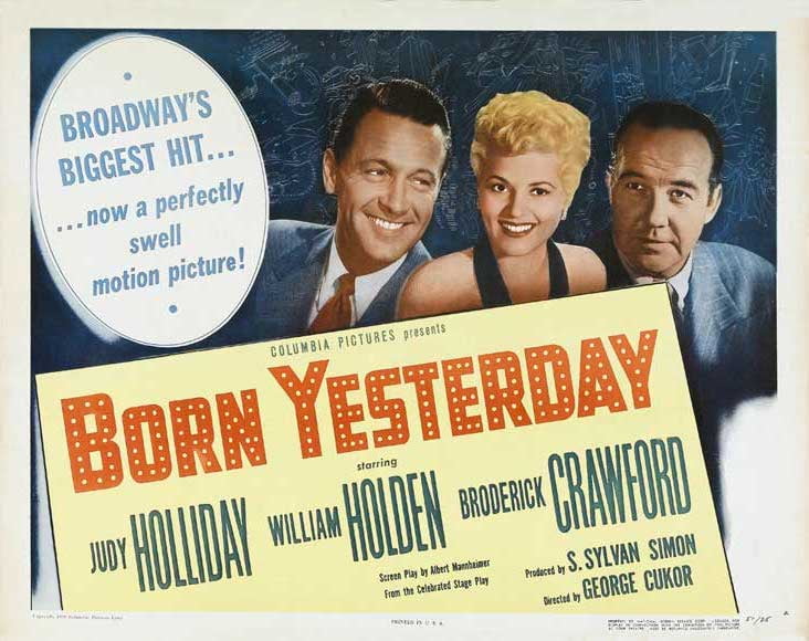 Born Yesterday - movie POSTER (Style A) (30" x 40") (1951) - Walmart.com