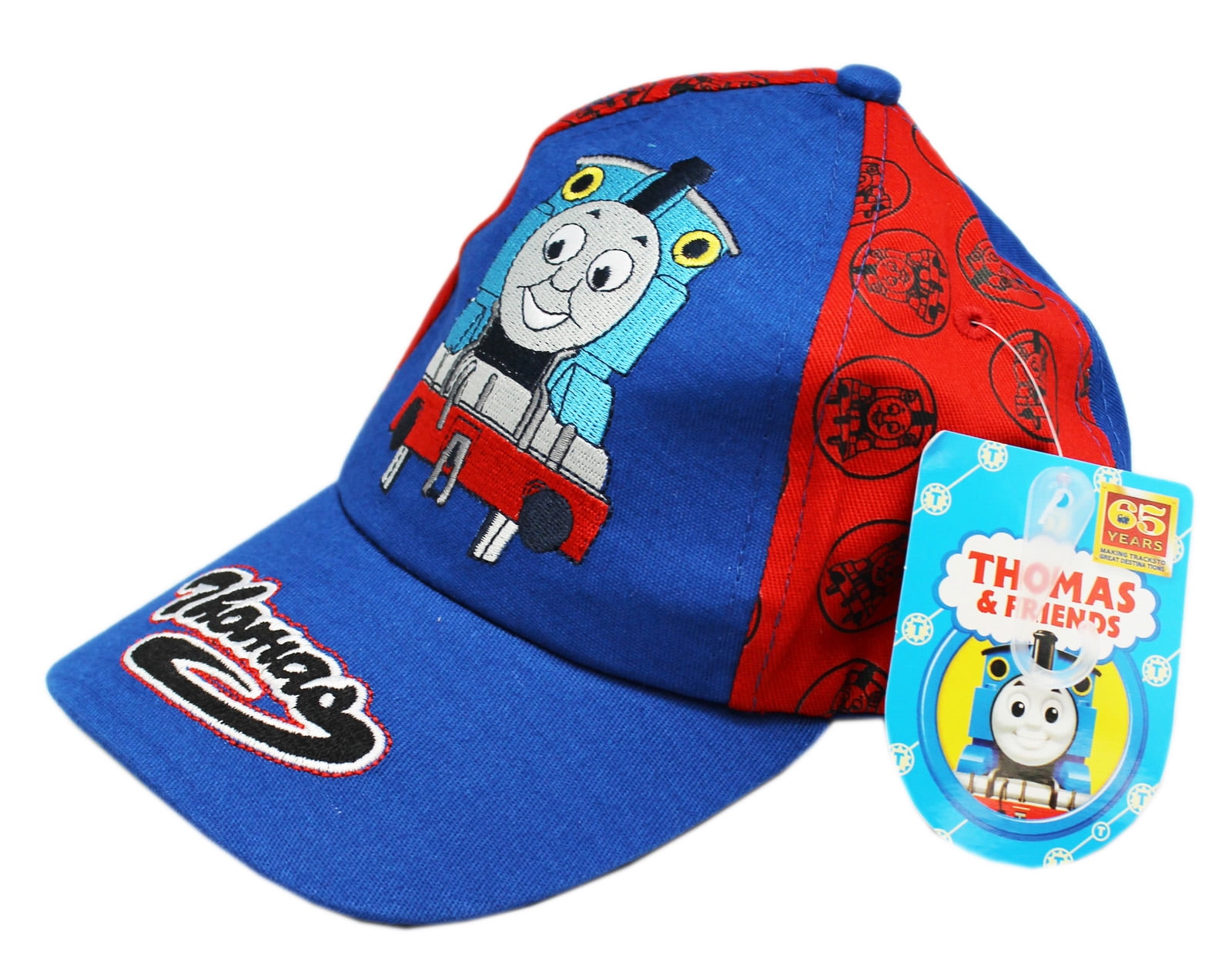 Thomas & Friends Cursive Bill Logo Red and Blue Kids Velcro Adjustable ...