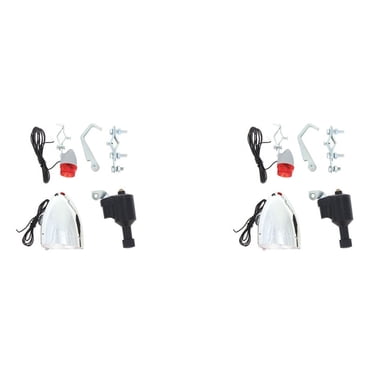 Bicycle Motorized Bike Friction generator Headlight Tail Light Kit 12V ...