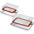Commercial-Grade Bun Pan/Baking Sheet, Baking Mat, Cooling Rack Combo ...