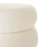 Mainstays Boucle Cloud Storage Ottoman, Cream - Walmart.com