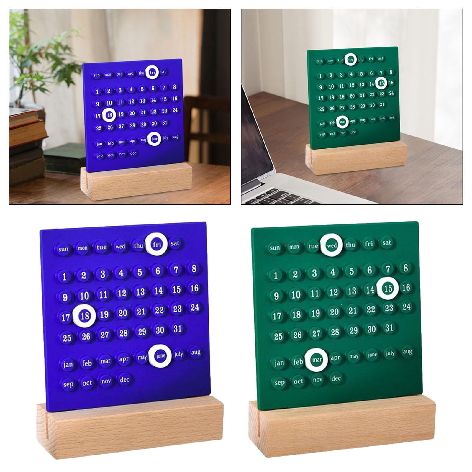 2Pieces Creative Perpetual Calendar Date Record Handmade Ornaments ...