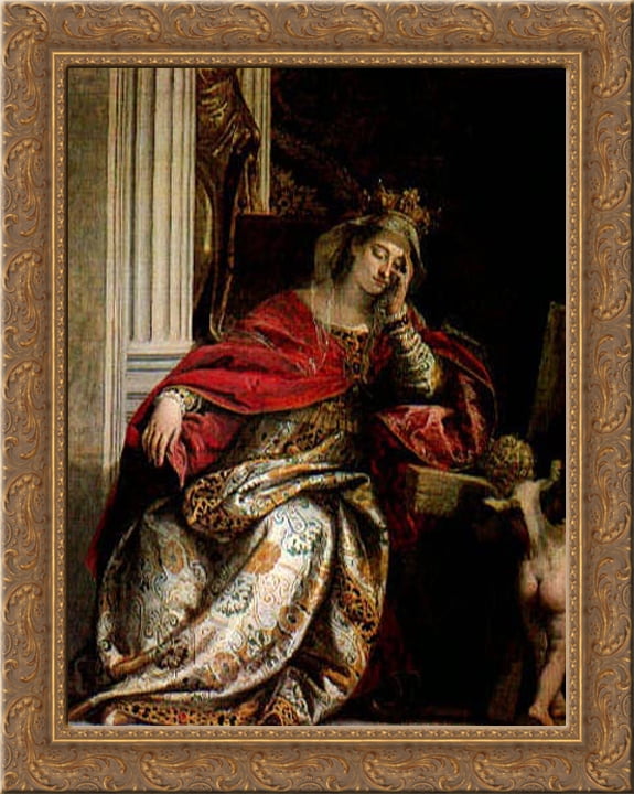 The Vision of Saint Helena 20x24 Gold Ornate Wood Framed Canvas Art by ...