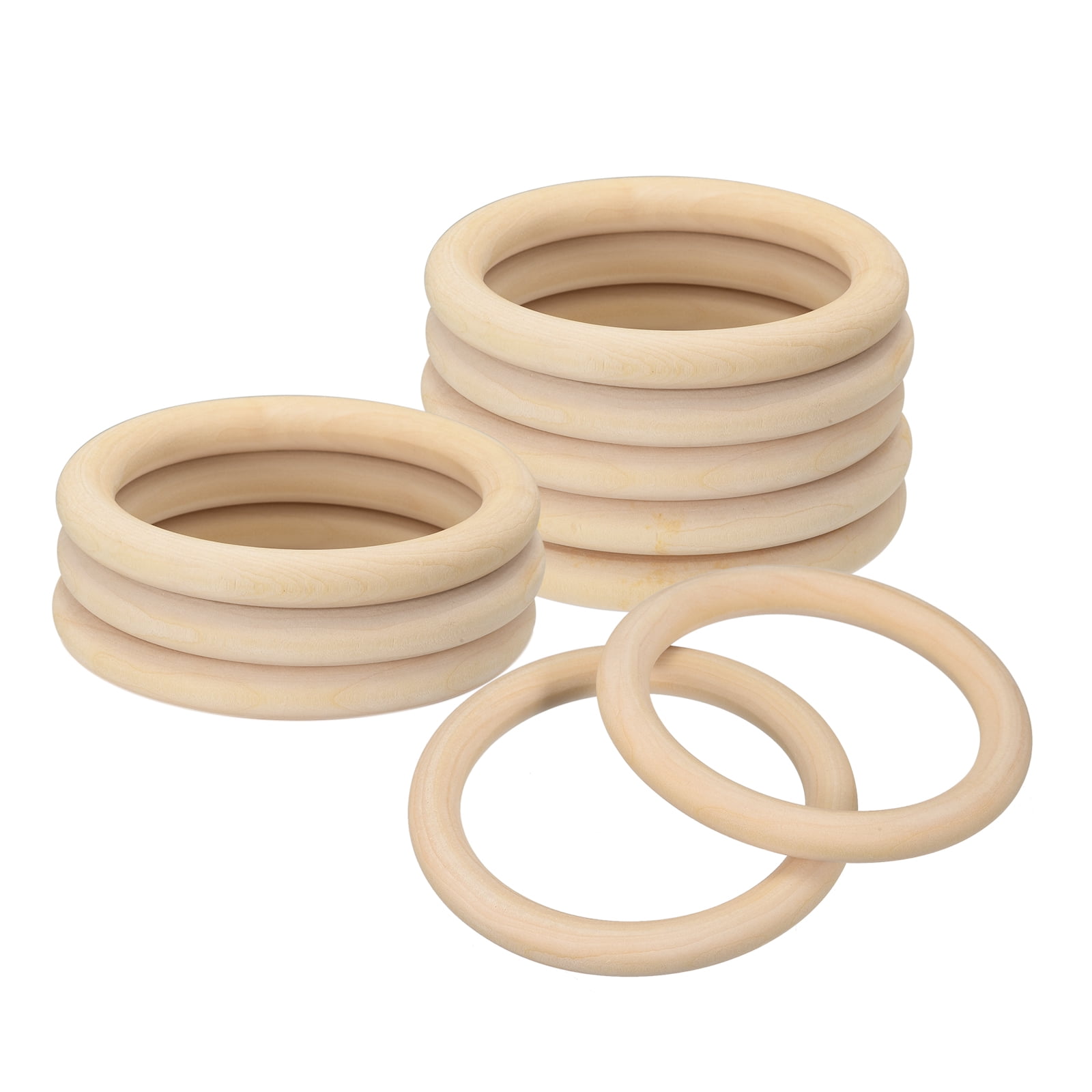 Click here for Uxcell 10 Pack 3.54 Natural Wood Rings  10mm Thick... prices