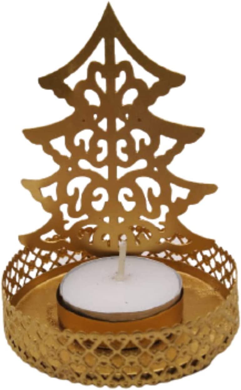 India Meets India Brass Tealight Candle Holder, Tea Light Holder with ...