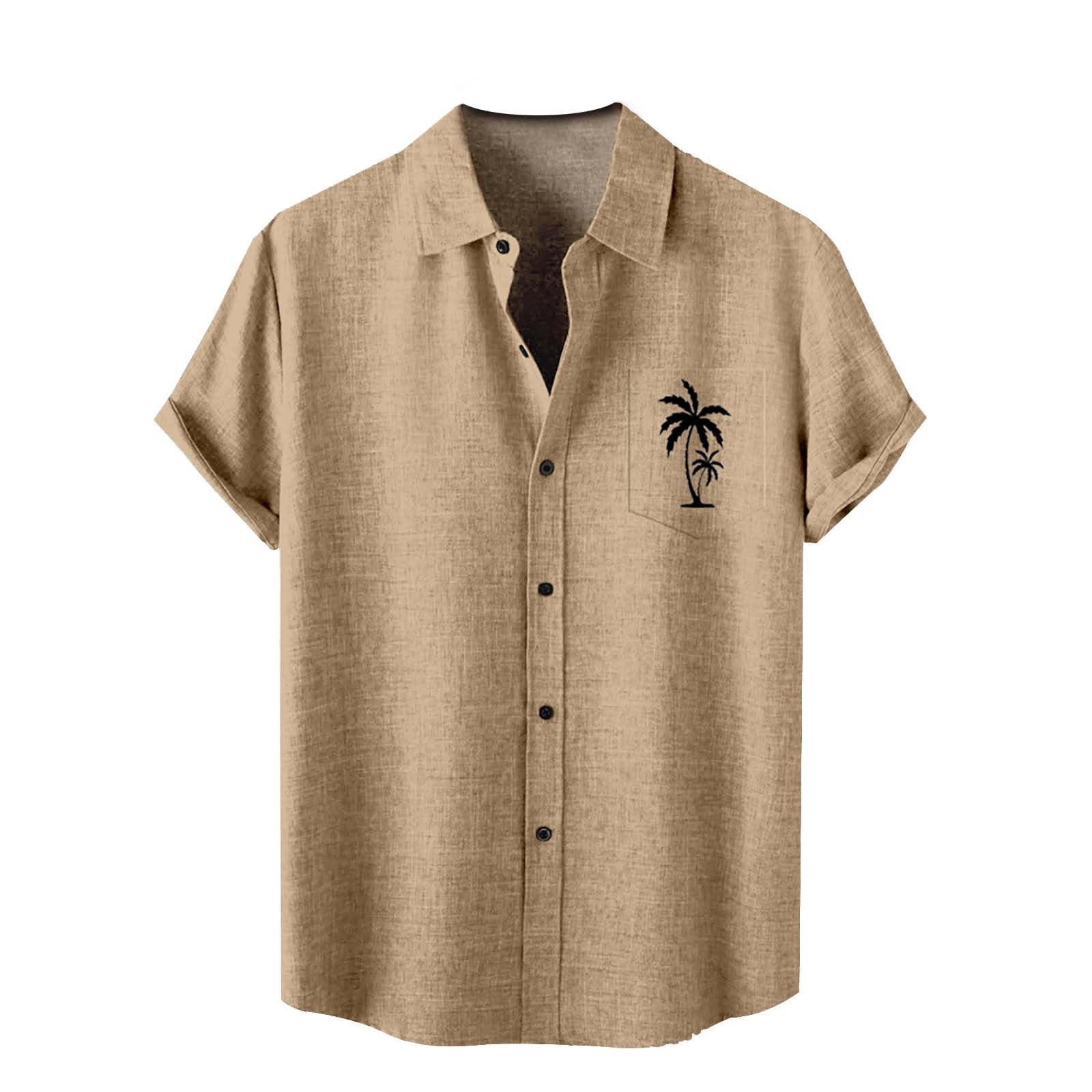 Ketyyh-chn99 Mens T Shirts Fashion Men's Floral Shirts Button Down ...