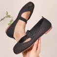 Black Flats For Women Square Toe Soft Sole Heel Covered Closed Toe ...