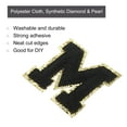 Chenille Letters M Patches Large Size 83mm/3.27 Inch Golden Glitter for ...