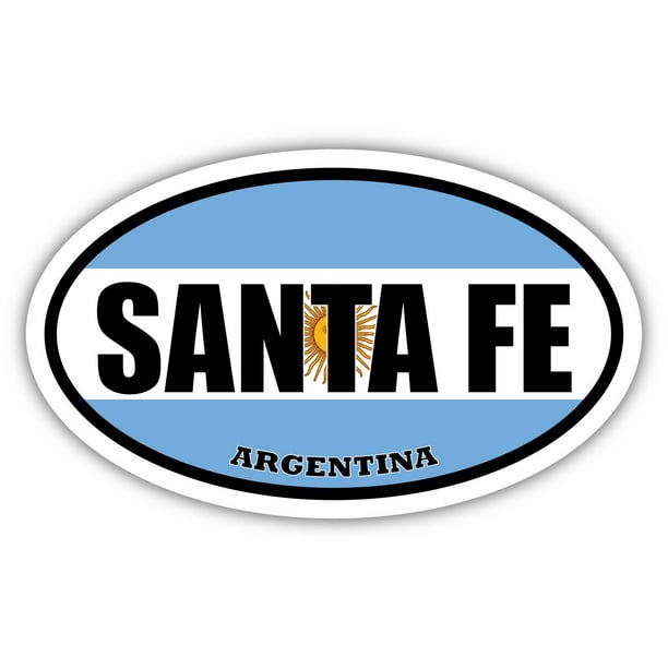 Santa Fe Argentina Flag Oval Decal Vinyl Bumper Sticker 3x5 inches ...