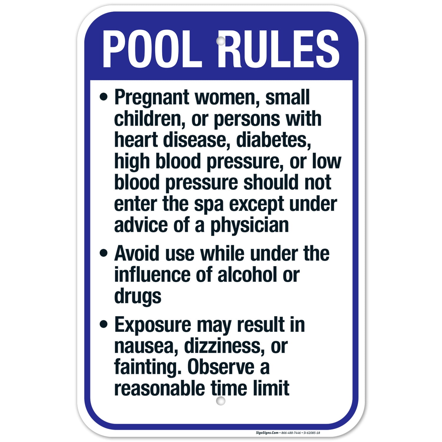 Minnesota Pool Rules Sign, Complies With State Of Minnesota Pool Safety ...
