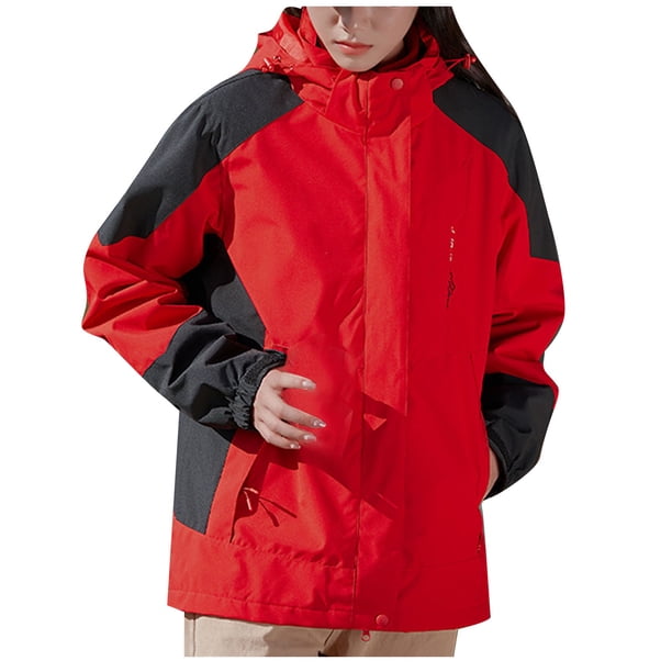 Flywake Women Detachable Cap And Windproof Thick Three-in-one Jacket ...