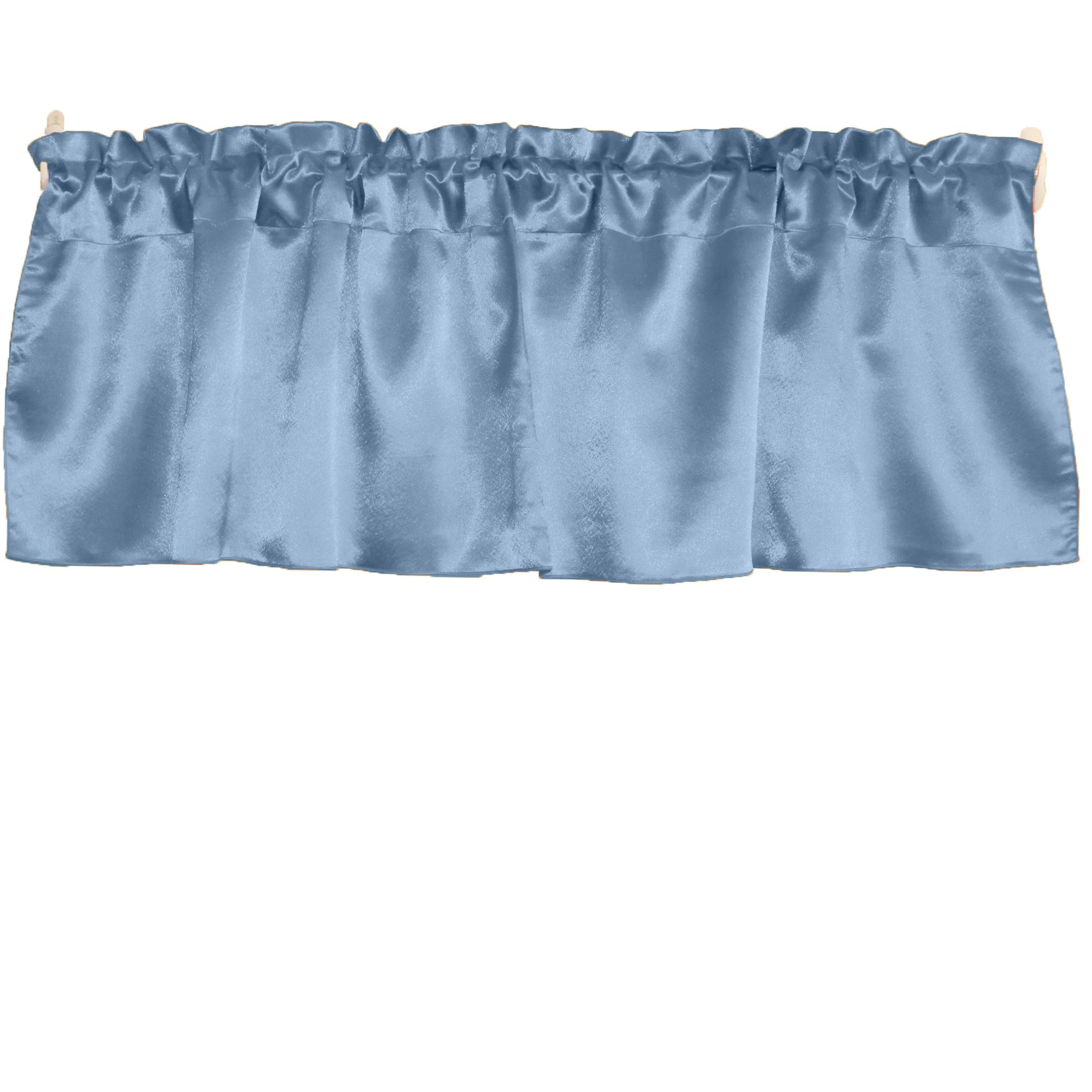 Shiny Smooth Satin Window Valance 58" Wide Sky Blue - Walmart.com