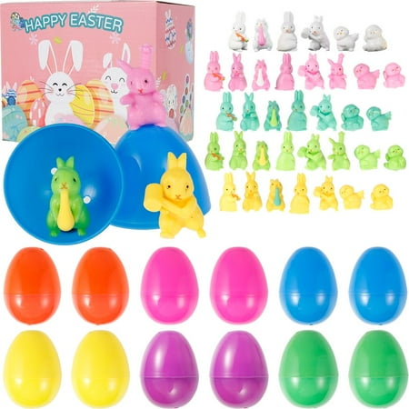 PENGXIANG Easter Eggs Box Toys Plastic Colorful Animal Car Surprise Egg ...