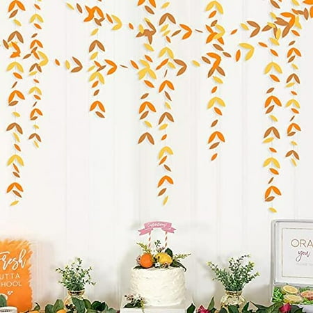 52 Ft Fall Thanksgiving Party Decorations Kit Autumn Paper Leaf Garland ...