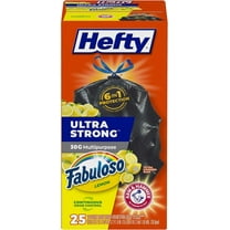 Hefty Ultra Strong Large Black Trash Sacks, Multipurpose, White Pine ...