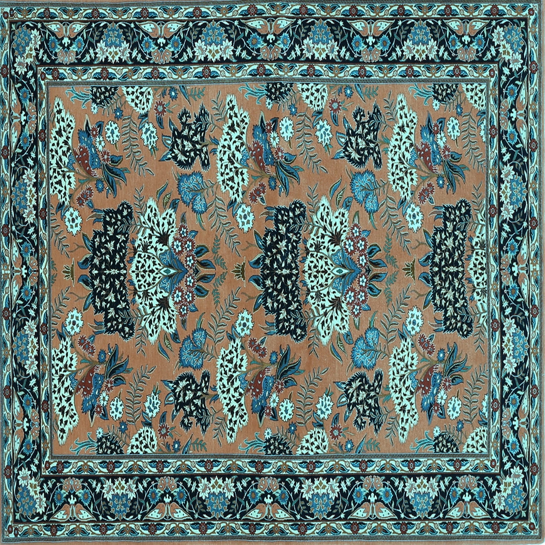Ahgly Company Indoor Square Persian Light Blue Traditional Area Rugs, 4 ...