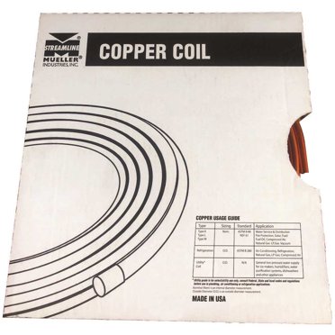 Mueller Streamline Co LSC02020P 0.25 in. x 20 ft. L Type Soft Copper Tube - Walmart.com