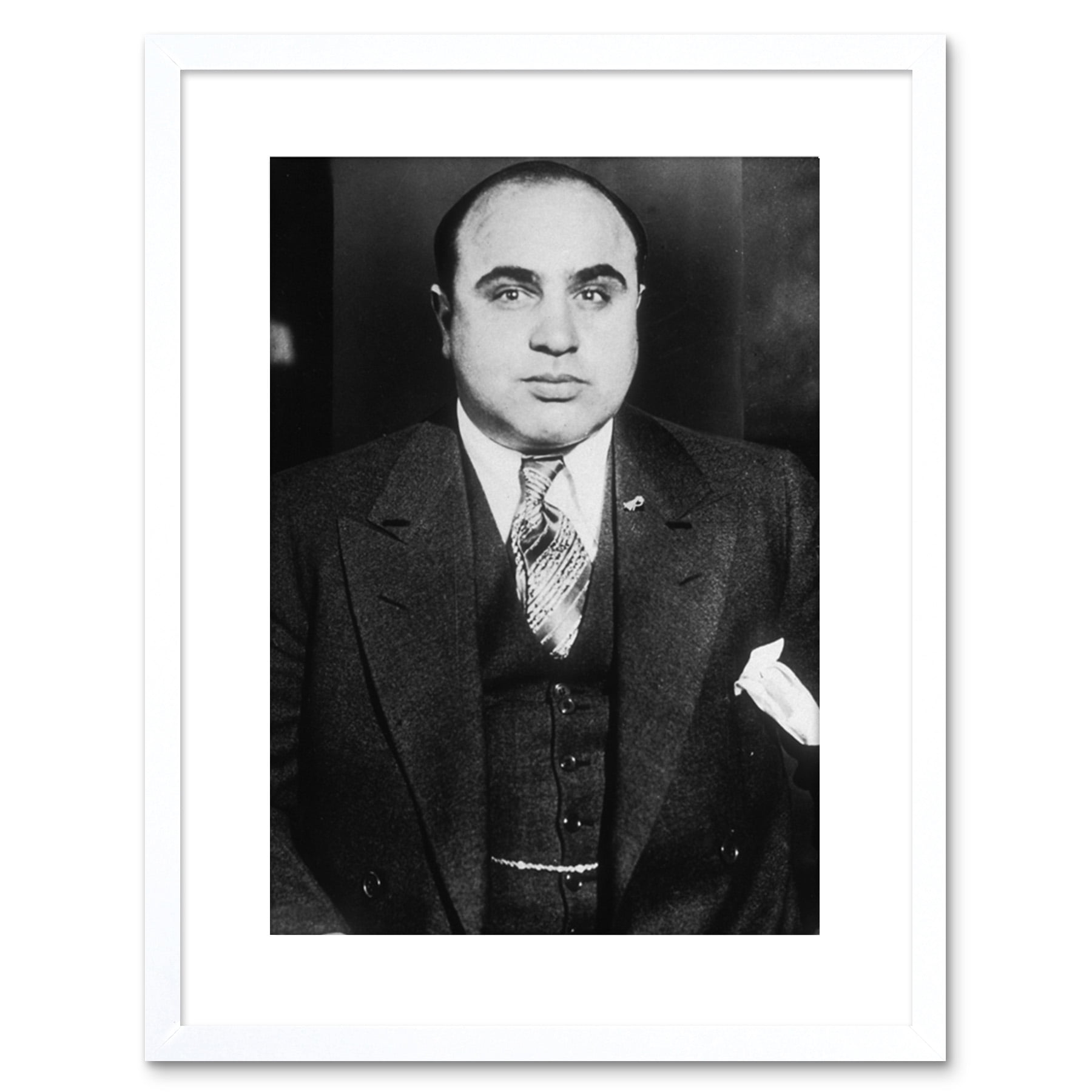 Al Capone 1935 Photo Mafia Chicago Gangster Artwork Framed Wall Art ...