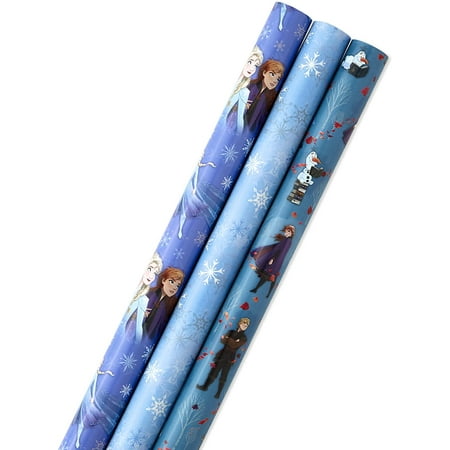 Disney's Frozen 2 Wrapping Paper with Cut Lines (Pack of 3, 105 sq. ft ...