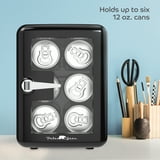 Polar Bear Mini Fridge Cooler, 6.5in. 4-Liter Retro Window Standard ...