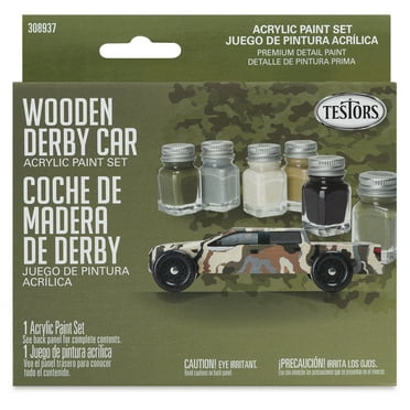 Testors Acrylic Enamel Paint Set with Paintbrushes - Camouflage Colors ...