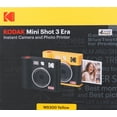 Kodak Mini Shot 3 ERA 2-in-1 instant camera and printer, 3x3 inches, yellow (camera + 8 sheets ...