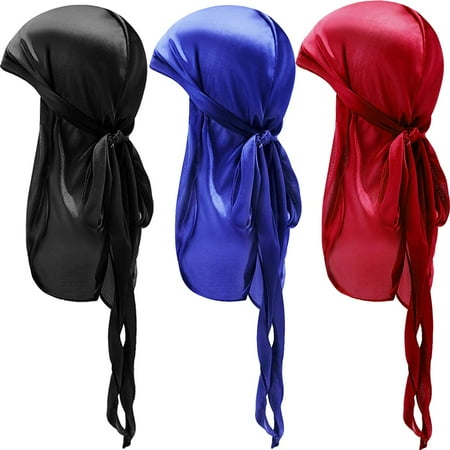 3 Pieces Silky Satin Baby Durags Kids Satin Durag Caps Headwraps with ...