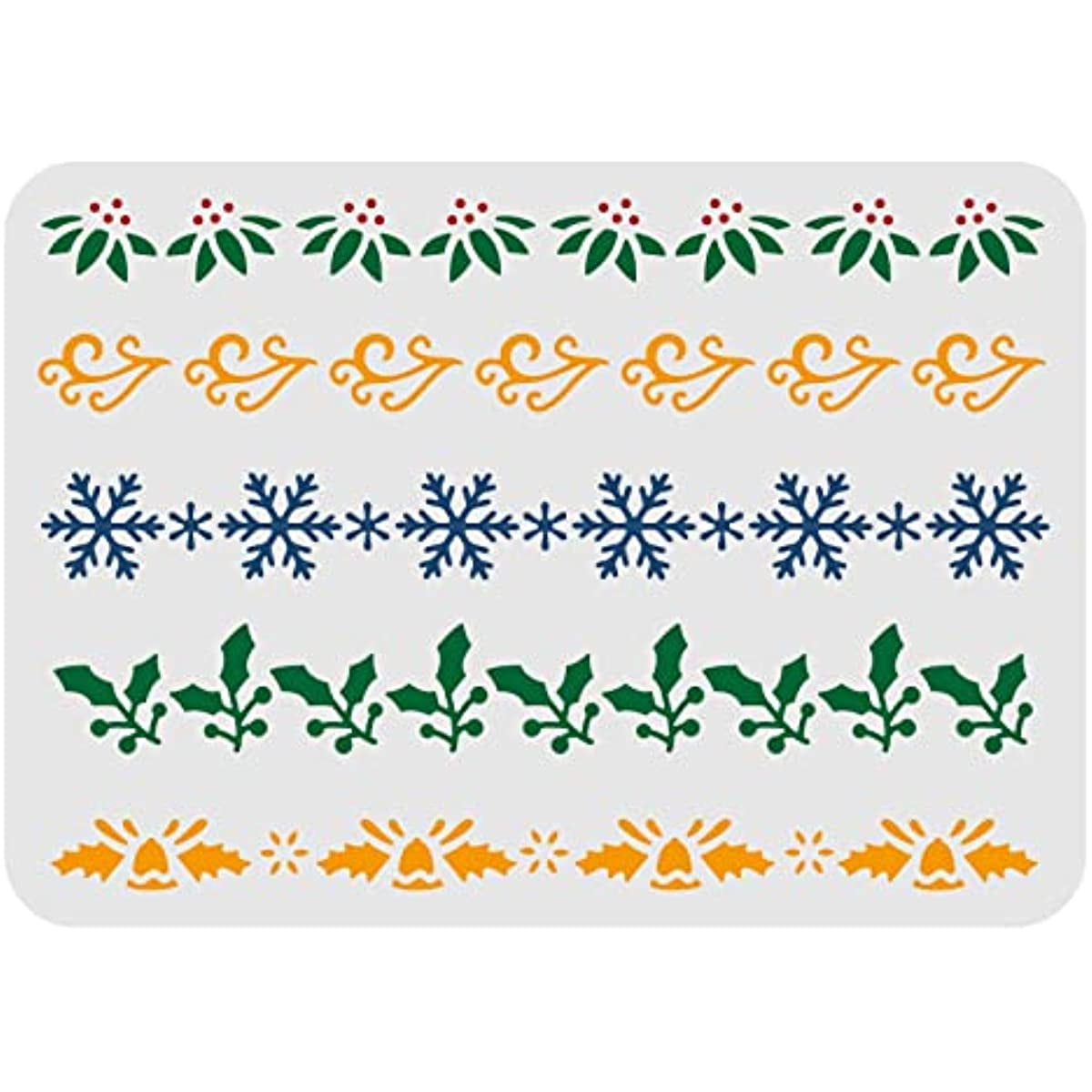 Christmas Sweater Pattern Stencil Christmas Flower Border Stencils ...