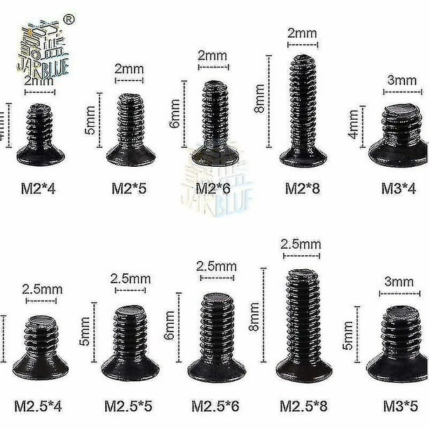Computer Screw Kit,450 Pieces, M2 M2.5 M3 Km, Flat And Small Phillips ...