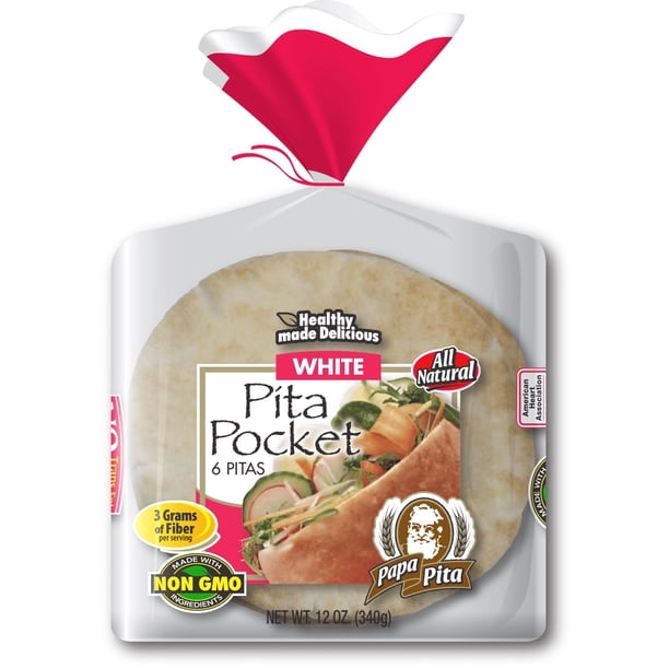 Papa Pita White Pocket Pita, 12 oz - Walmart.com - Walmart.com