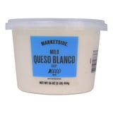 Marketside Mild Queso Blanco Cheese Dip 16 oz Reclosable Tub for Nachos ...