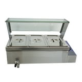 INTBUYING Food Warmer 3-Pan Commercial Buffet Food Soup Warmer ...