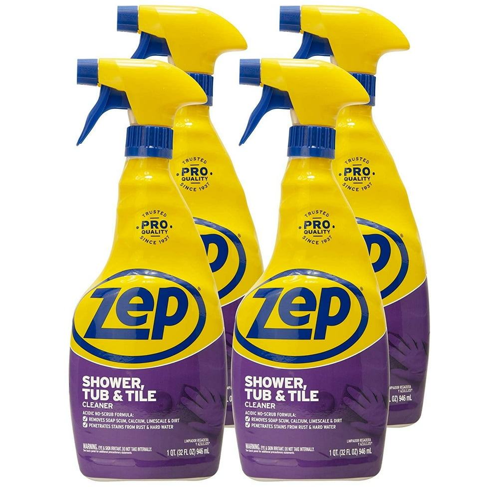 Zep Shower Tub And Tile Cleaner 32 Ounce Zustt32 Case Of 4 Walmart