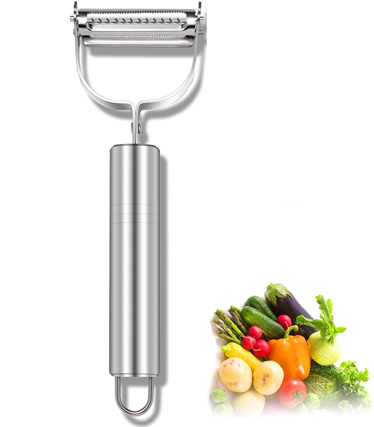 NOGIS Stainless Steel Dual Blade Vegetable Peeler - Commercial Grade ...