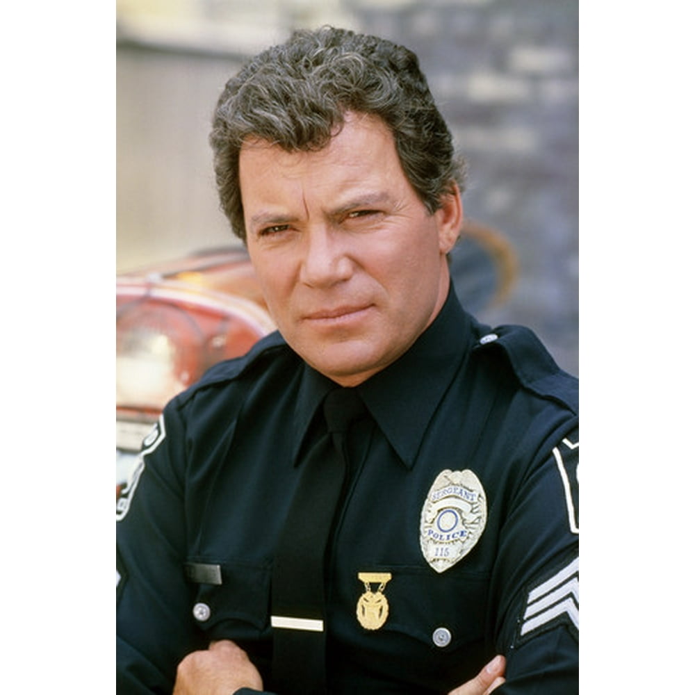 William Shatner in T.J. Hooker in uniform arms folded 24x36 Poster ...