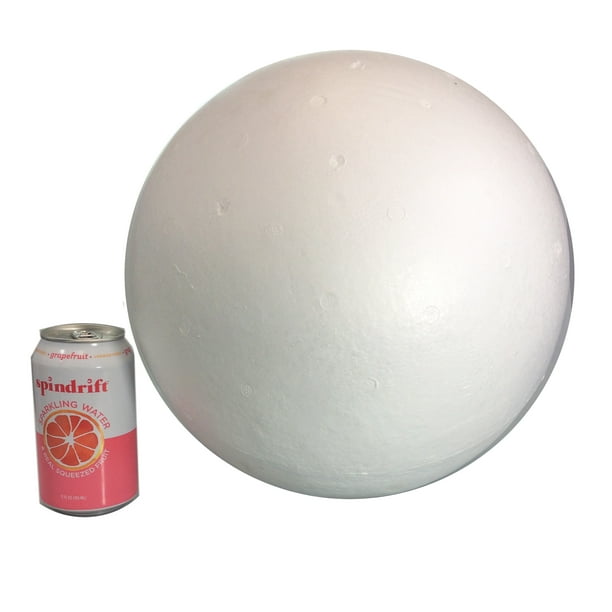 Smooth Polystyrene Foam Ball for Crafts and School Projects (12" Inches ...
